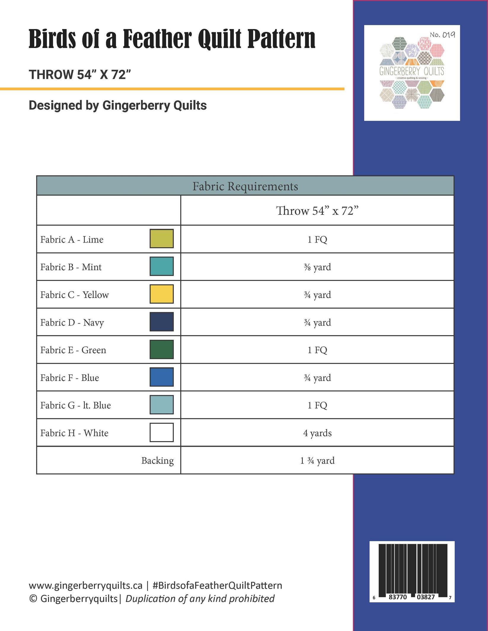 Birds of a Feather Quilt Pattern - PDF copy – Gingerberry Quilts