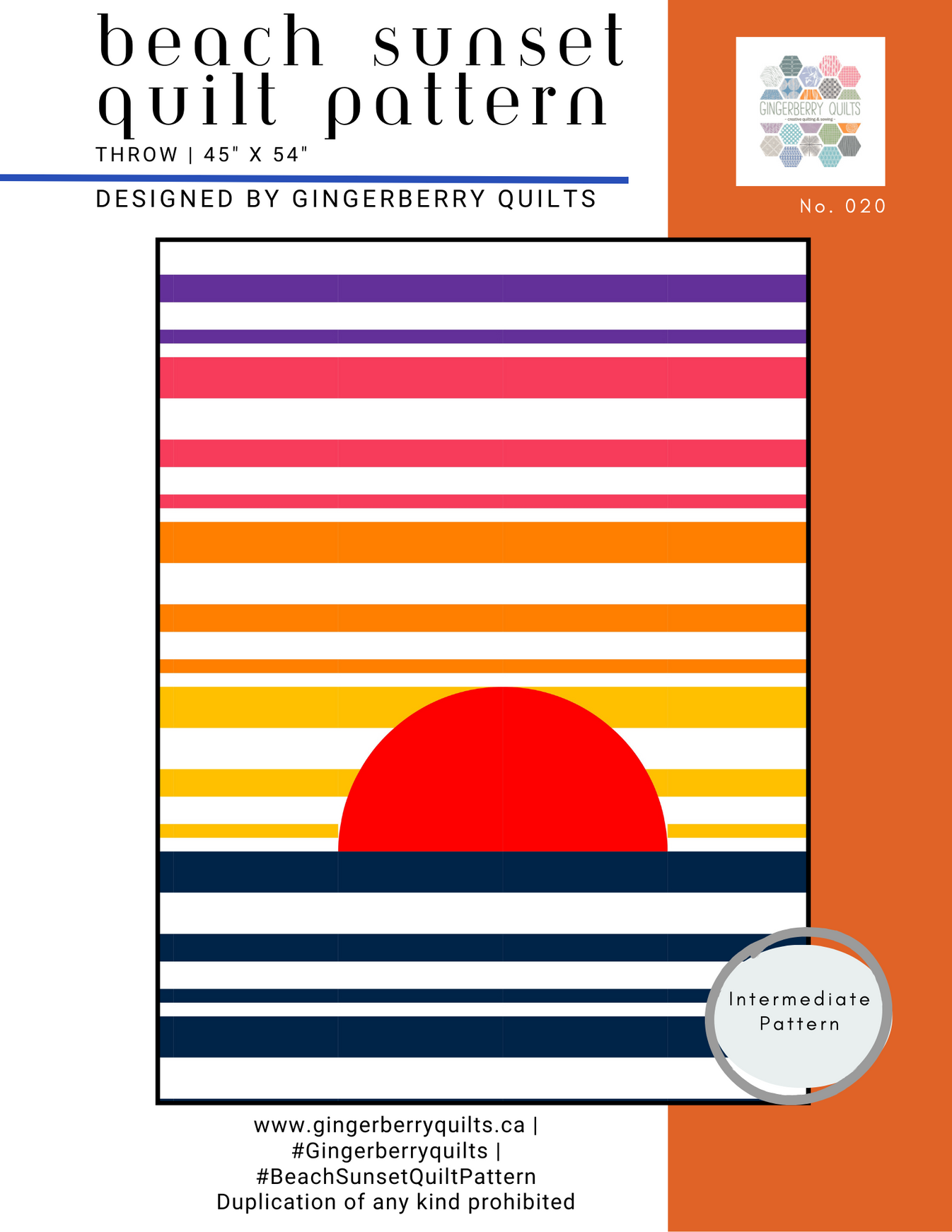 Beach Sunset Quilt Pattern - PDF copy – Gingerberry Quilts